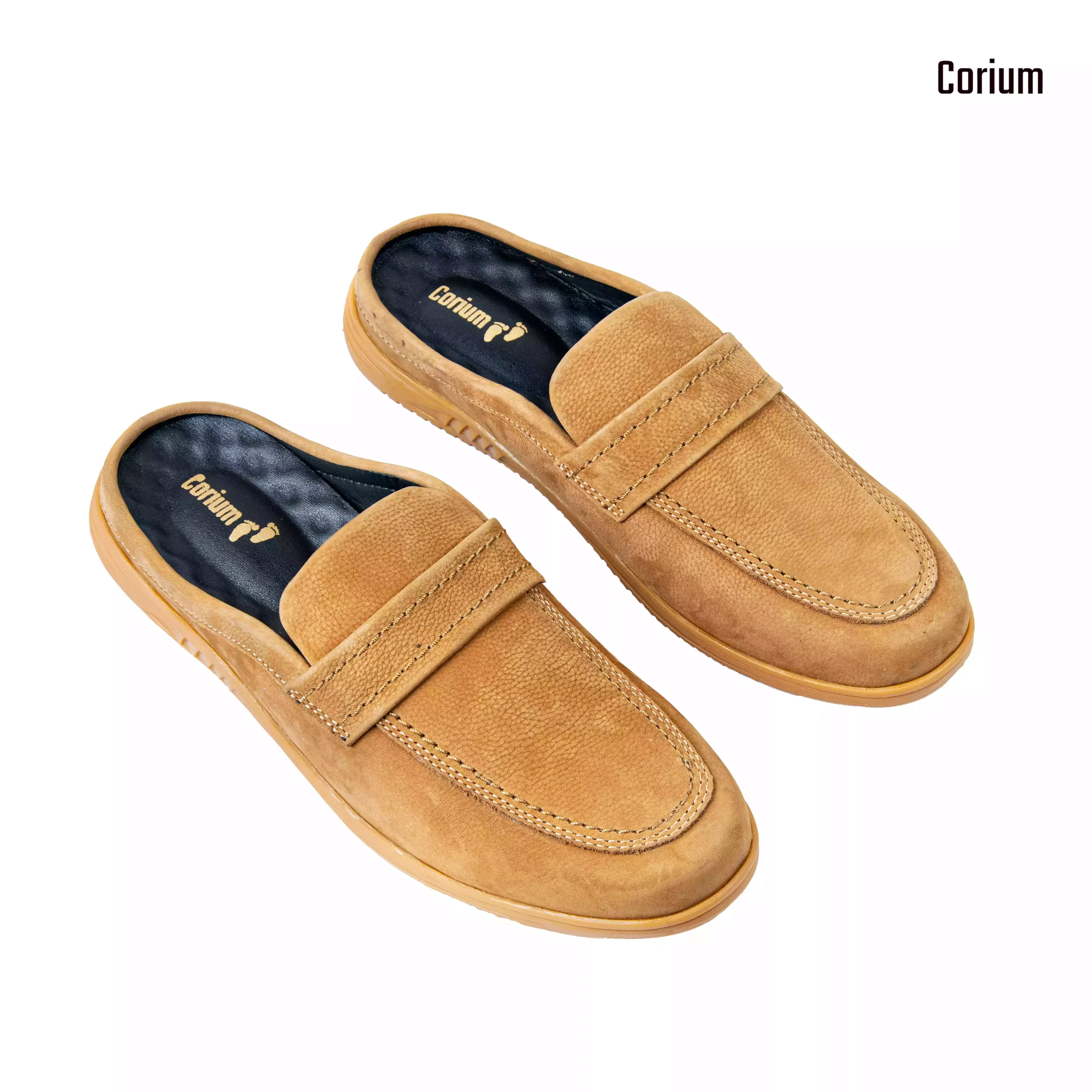 Corium Men's Nubuck leather Half-Loafer CRM 82