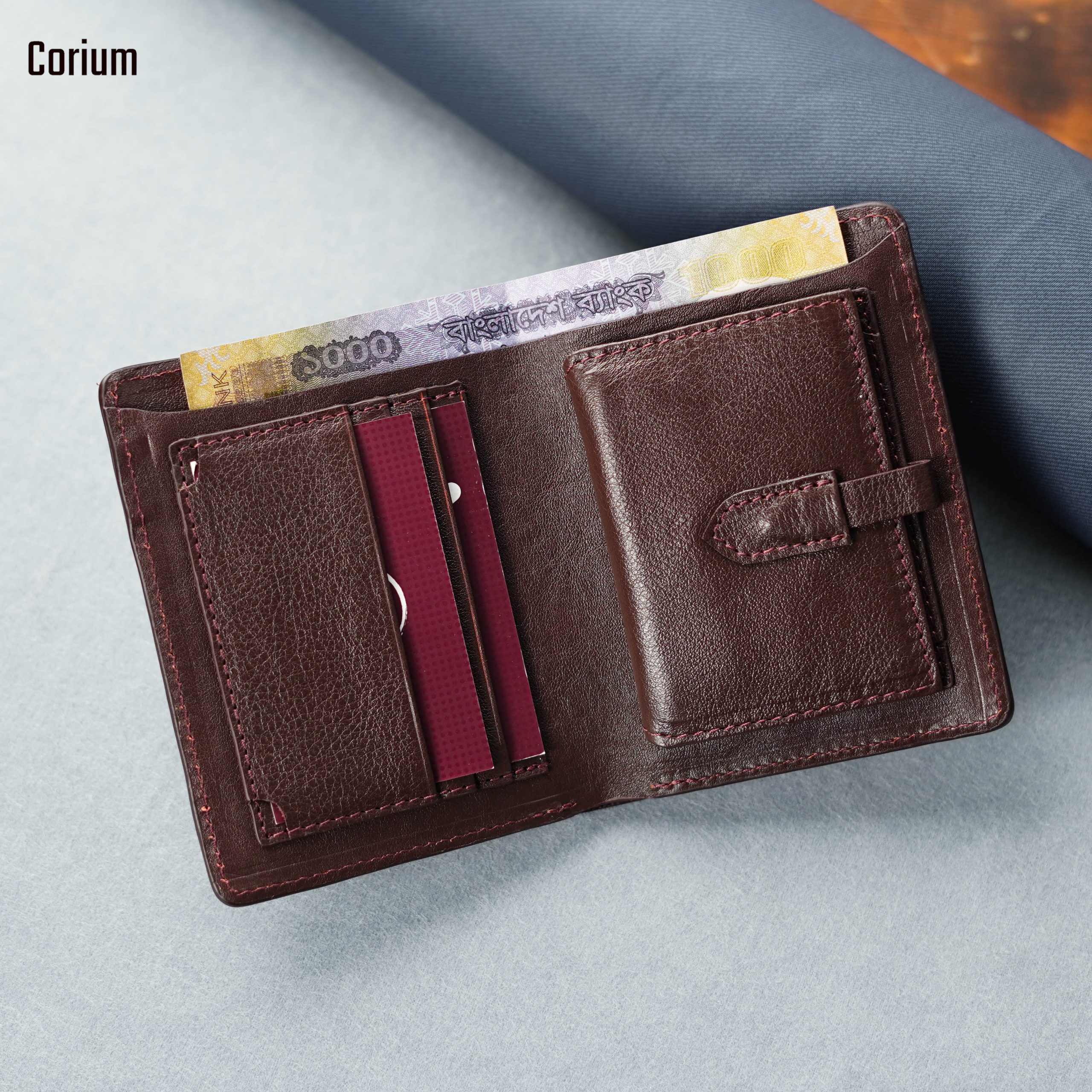 Bifold Vertical Wallet (CRM 221) - Corium Shoes